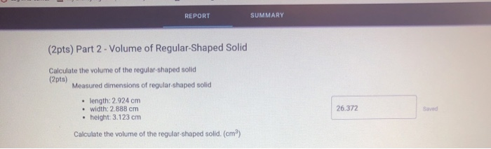 REPORT SUMMARY Use the known densities of ethanol and | Chegg.com