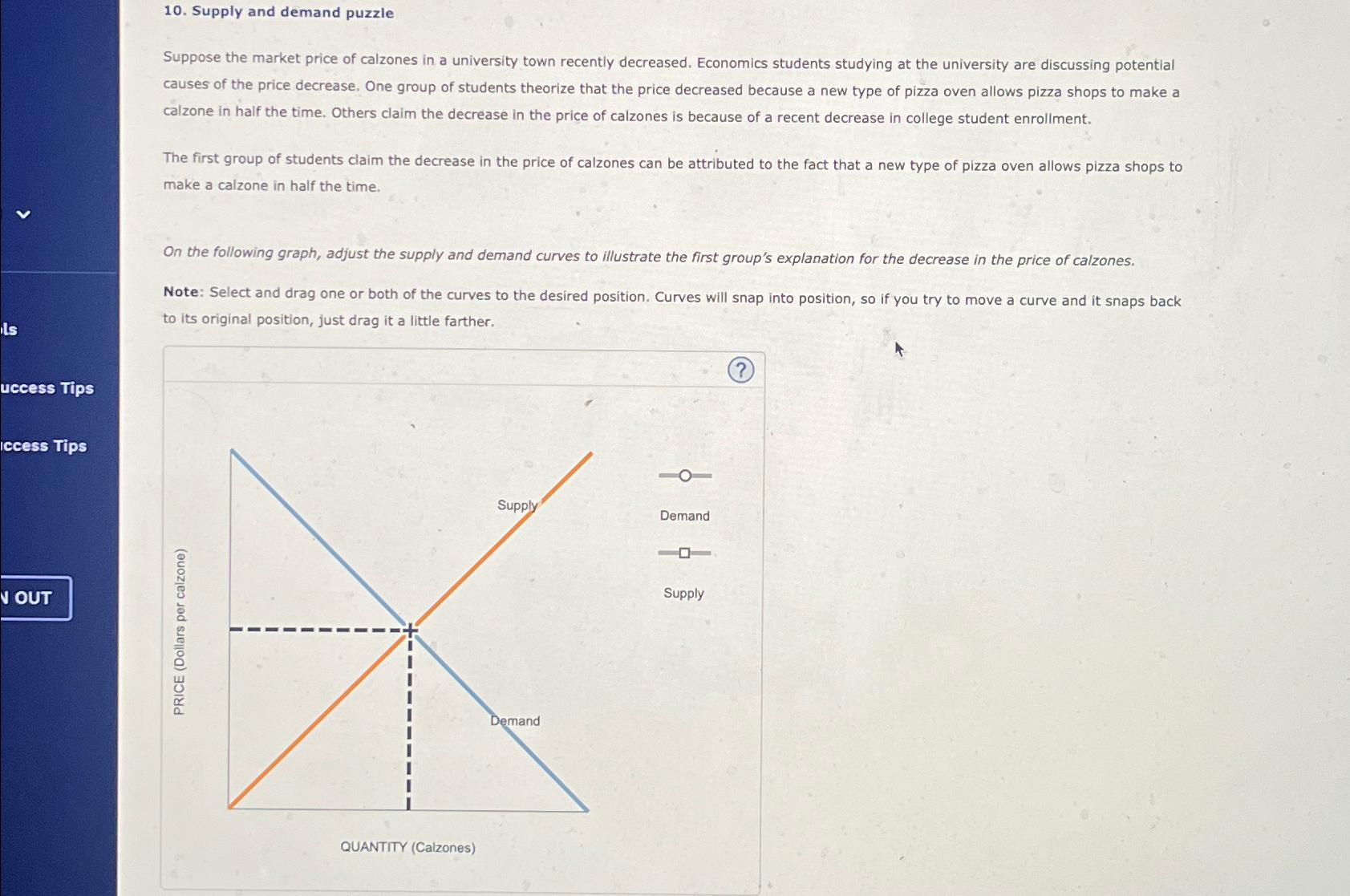 Solved Supply and demand puzzleSuppose the market price of | Chegg.com