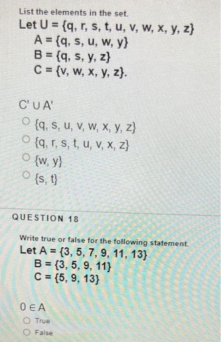 Solved List the elements in the set. Let | Chegg.com