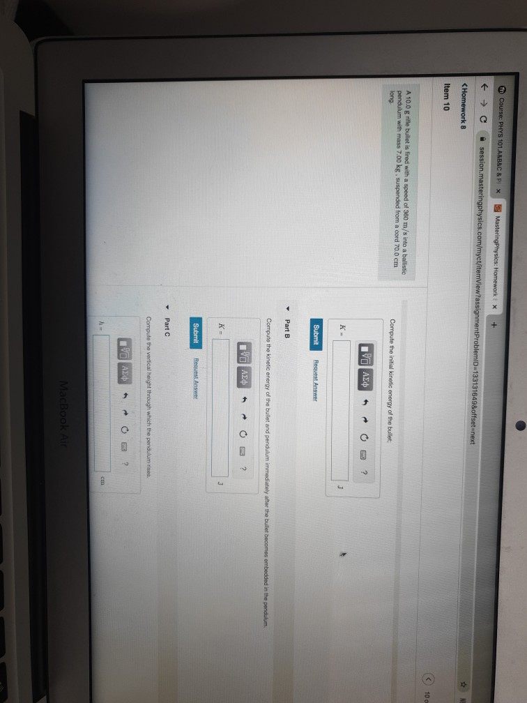 Solved Course: PHYS 101.ABBAC&P x MasteringPhysics: Homework | Chegg.com