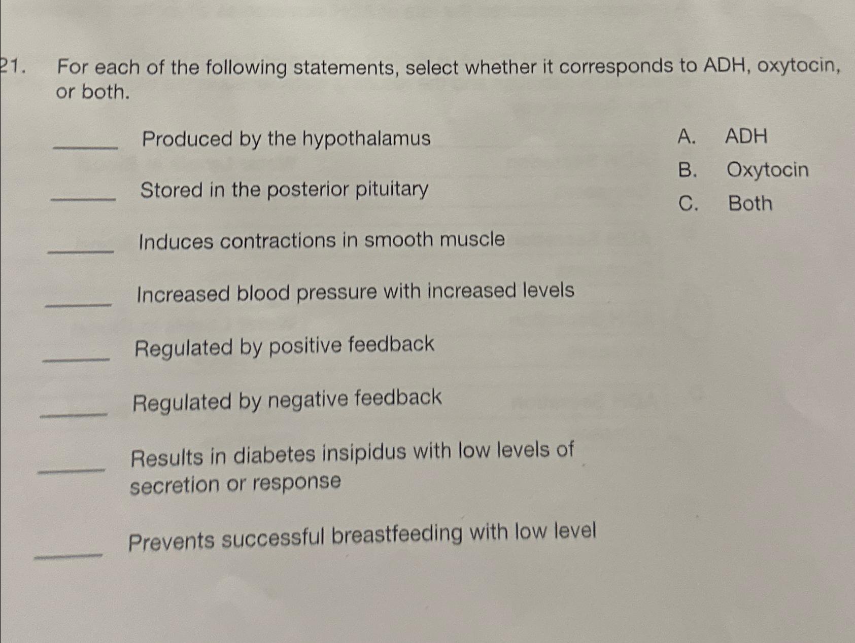 Solved For each of the following statements, select whether | Chegg.com