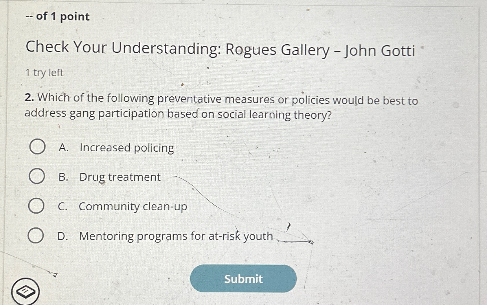 Solved -- ﻿of 1 ﻿pointCheck Your Understanding: Rogues | Chegg.com