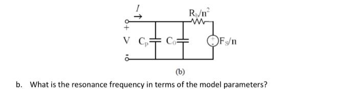 Solved A Circuit Model For A Capacitive Micro Machined