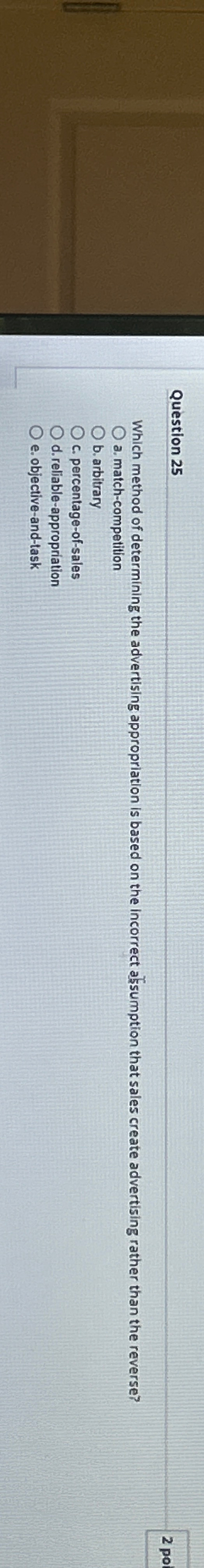 Solved Question 25Which method of determining the | Chegg.com