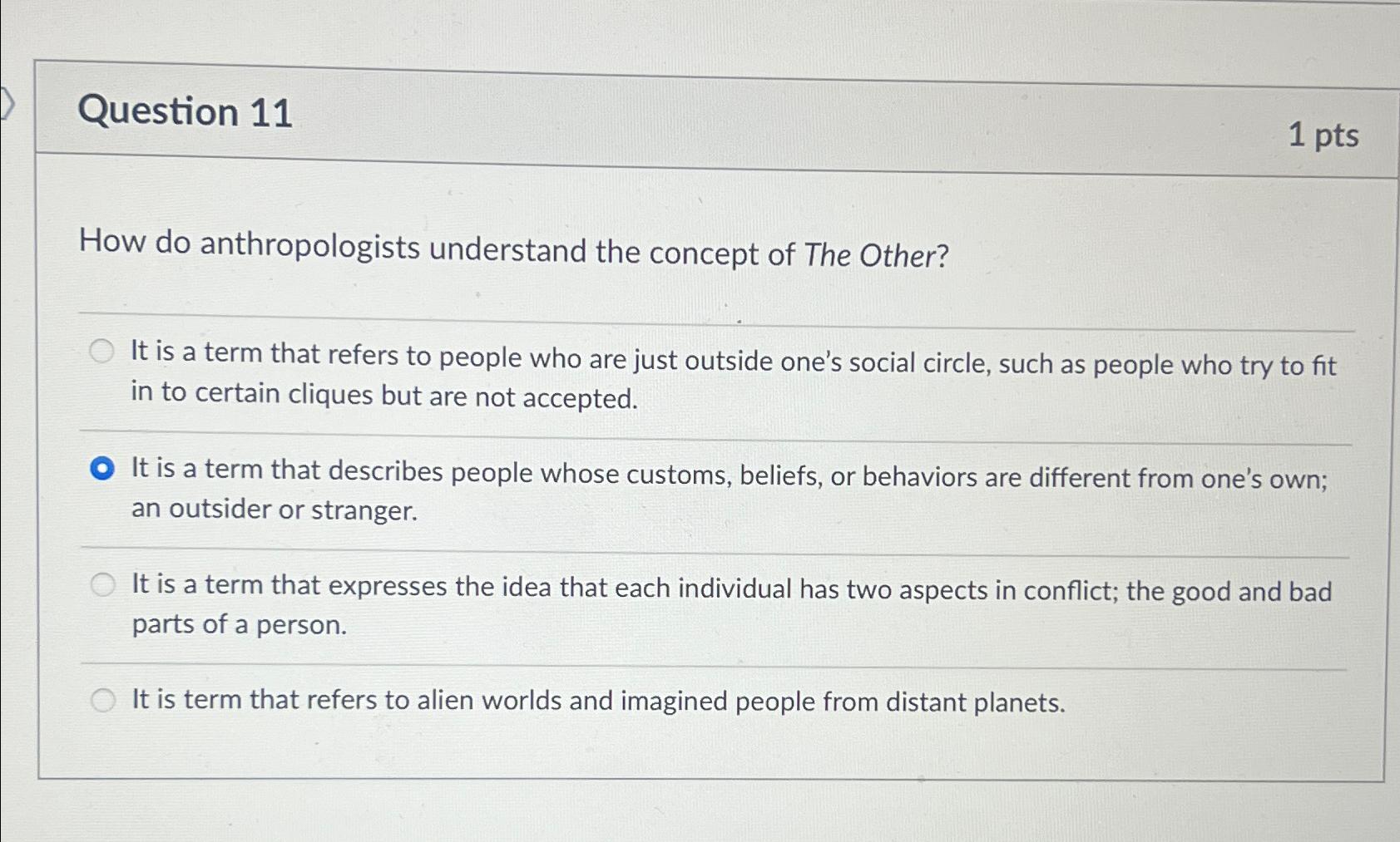 Solved Question 111 ﻿ptsHow do anthropologists understand | Chegg.com