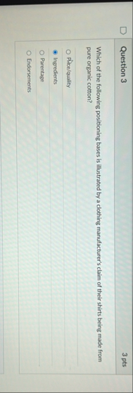 Solved Question 33 ﻿ptsWhich of the following positioning | Chegg.com