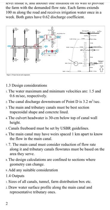 Solved L.2 The Project The canal as shown in the flow | Chegg.com