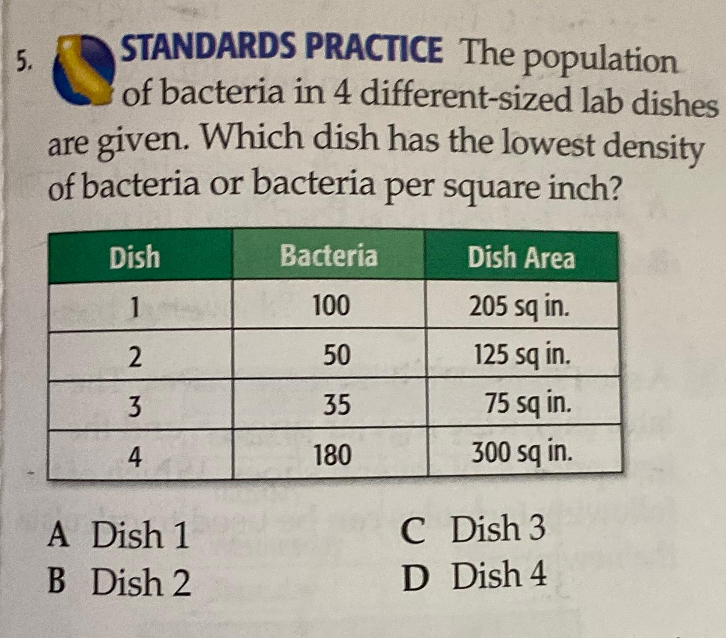 Solved STANDARDS PRACTICE The population of bacteria in 4 | Chegg.com