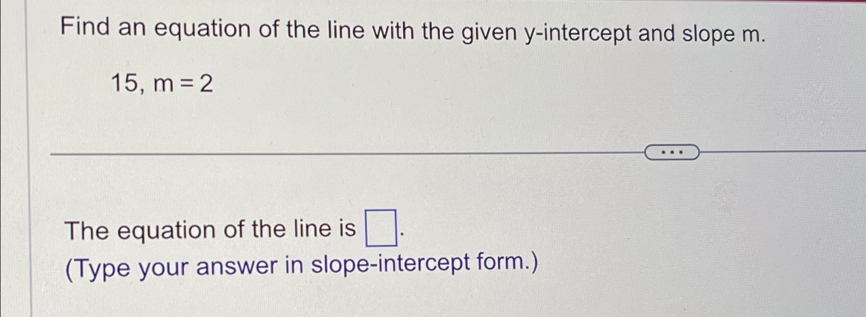 Solved Find an equation of the line with the given | Chegg.com