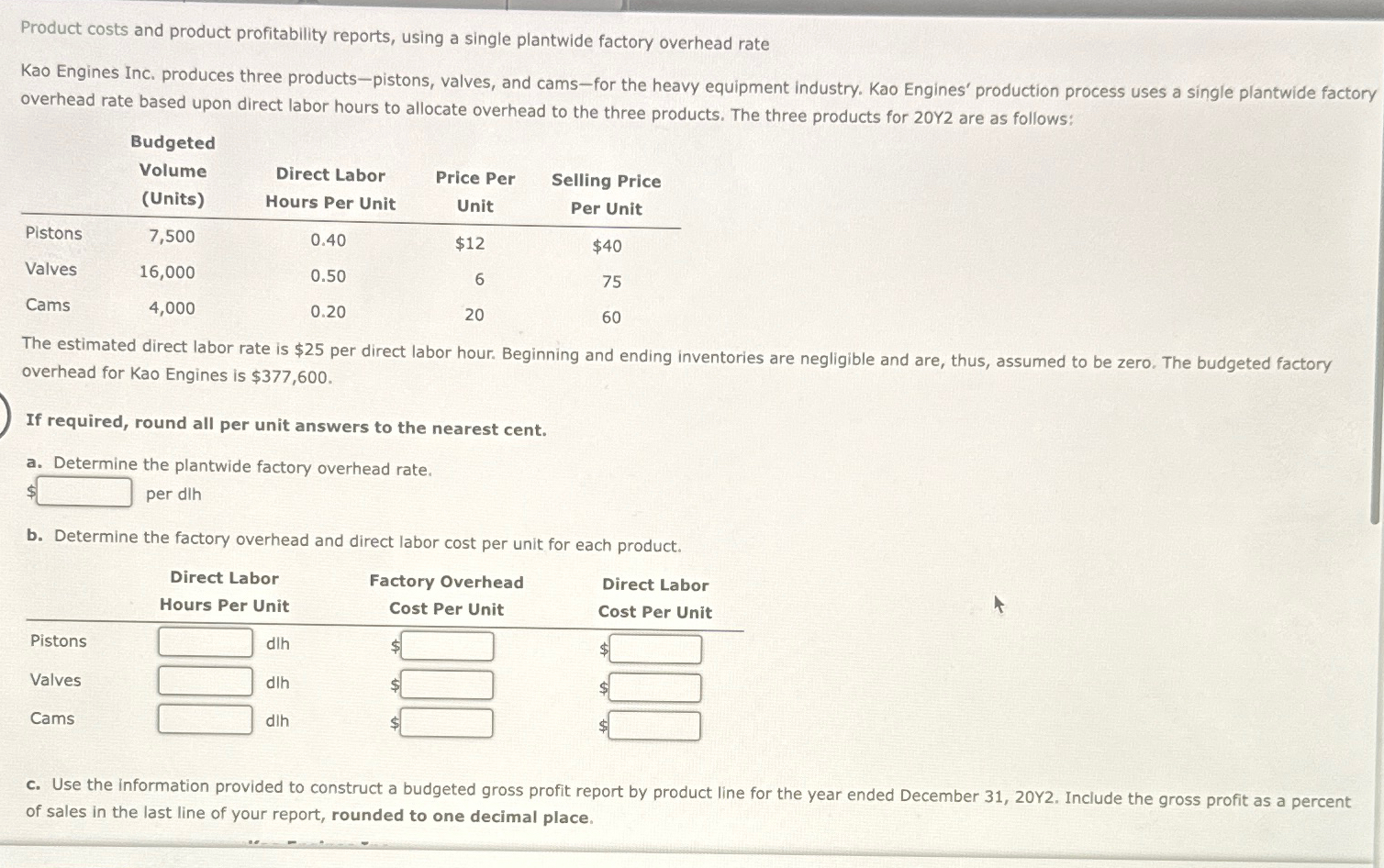 Solved Product costs and product profitability reports, | Chegg.com