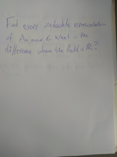 Solved representation theory I solved it but I need a | Chegg.com