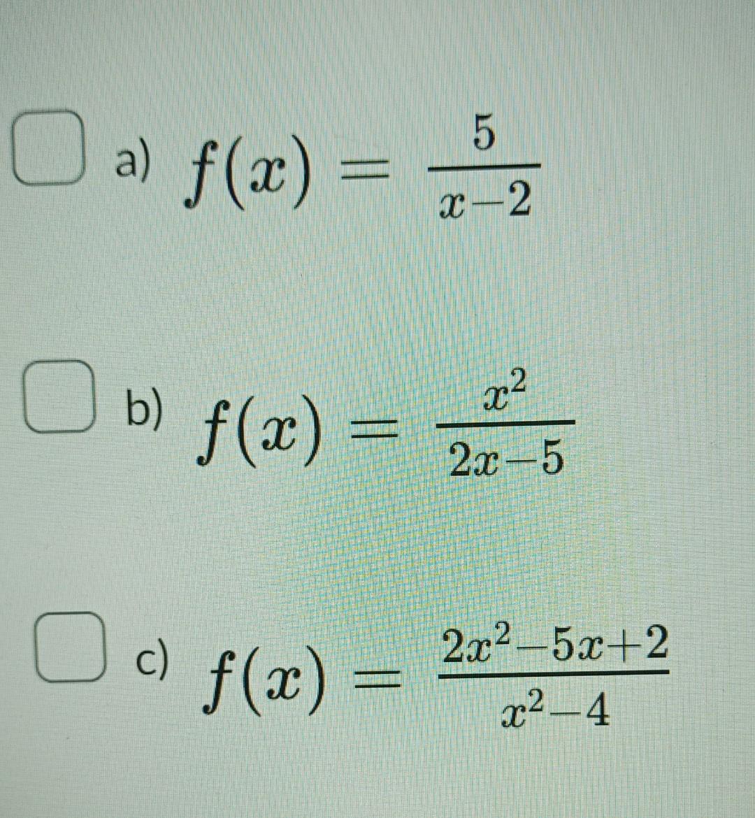Solved For the following functions, find: i) x-intercept ii) | Chegg.com