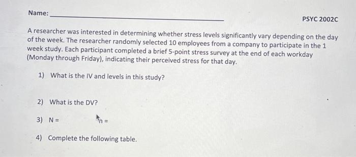 Solved 7) The results from the post hoc test along with the | Chegg.com