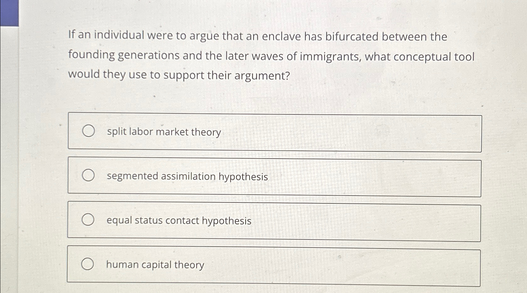 Solved If an individual were to argue that an enclave has | Chegg.com
