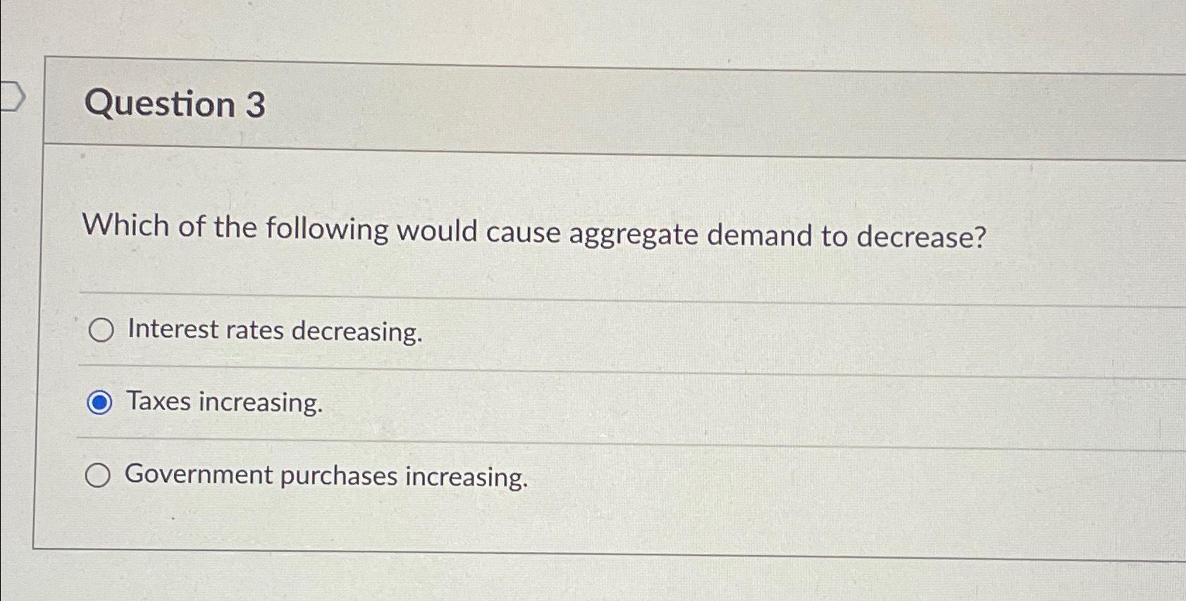 Solved Question 3Which of the following would cause | Chegg.com