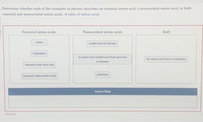 Solved Determine whether each of the examples or phrases | Chegg.com