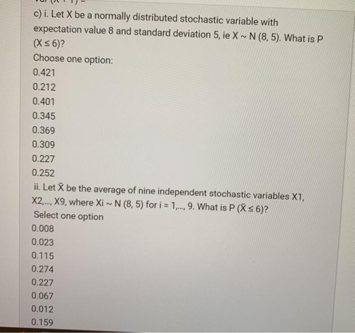 Solved A Let X Be A Discrete Stochastic Variable That Can