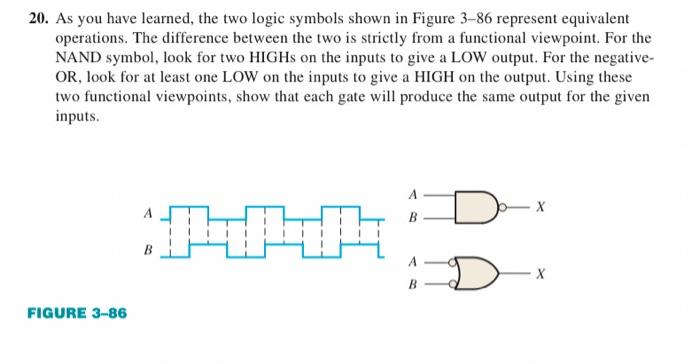 Solved 20. As you have learned, the two logic symbols shown | Chegg.com