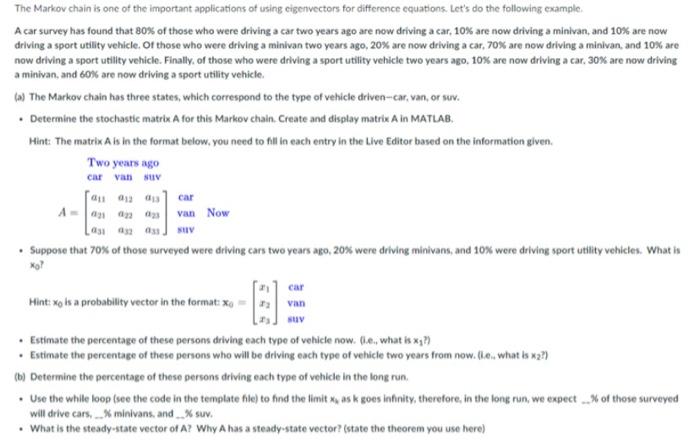 Solved Exercise 2−− The Markov Chain (6 points +1 bonus | Chegg.com