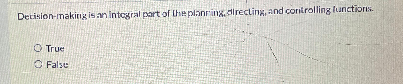 Solved Decision-making is an integral part of the planning, | Chegg.com