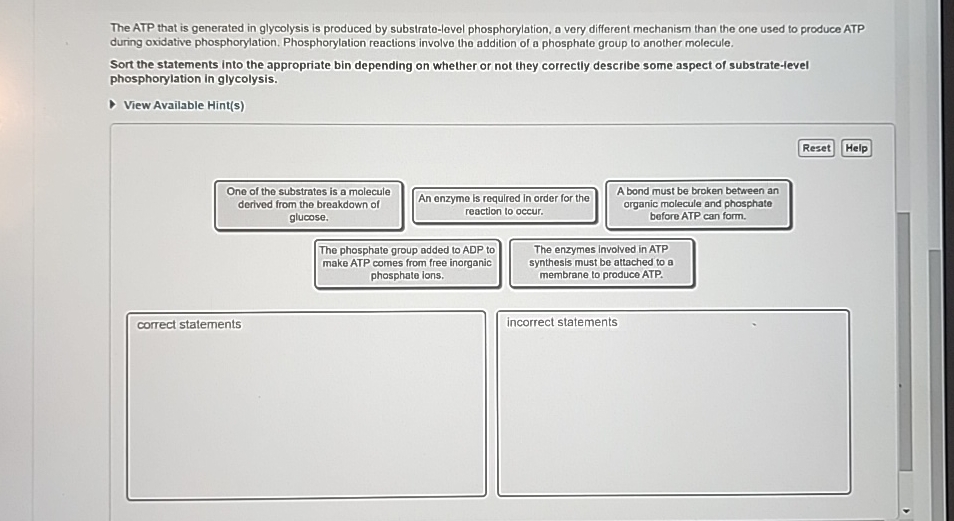 Solved The ATP that is generated in glycolysis is produced | Chegg.com