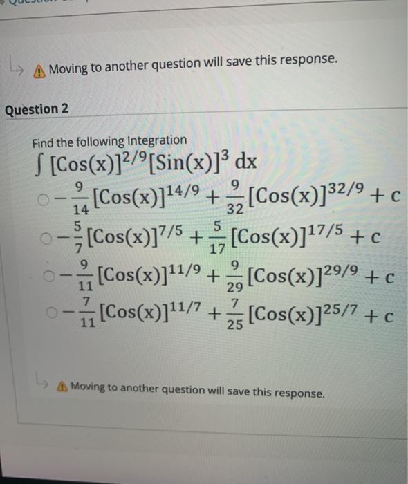 Solved Match the integrals in the left column with the | Chegg.com