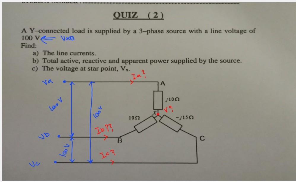 Solved A Y-connected load is supplied by a 3-phase source | Chegg.com