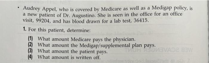 . Audrey Appel, who is covered by Medicare as well as | Chegg.com