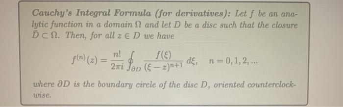 Solved Problem 5. Let y be the unit circle oriented | Chegg.com