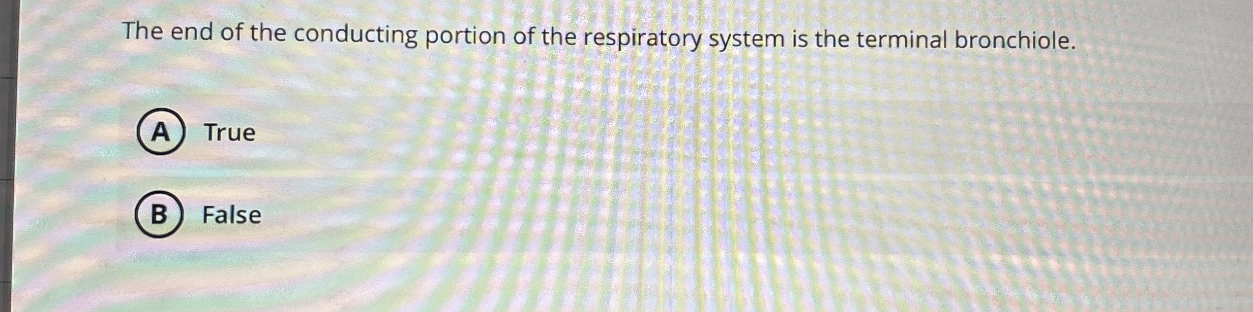Solved The end of the conducting portion of the respiratory | Chegg.com