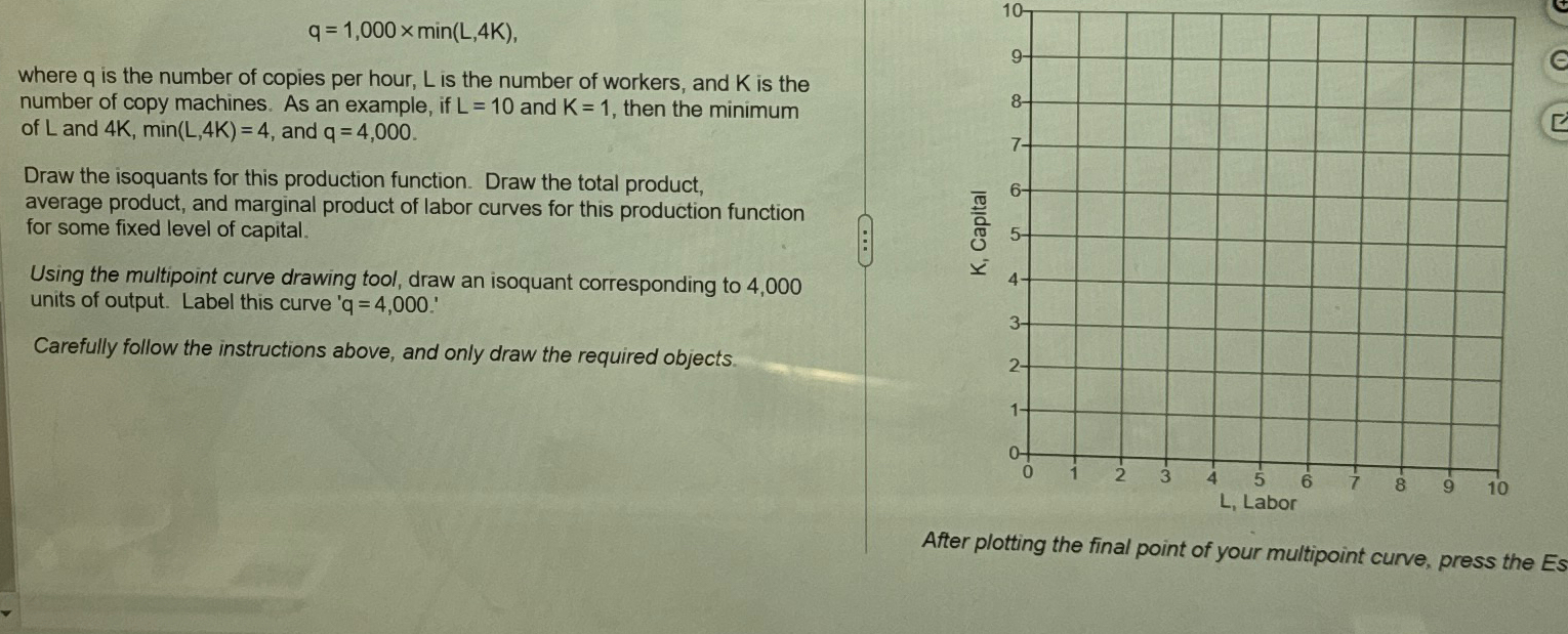 Solved q=1,000×min(L,4K),where q ﻿is the number of copies | Chegg.com