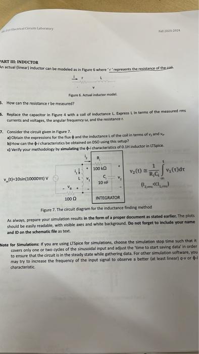 EE 213 Electrical Circuits Laboratory PART III: | Chegg.com