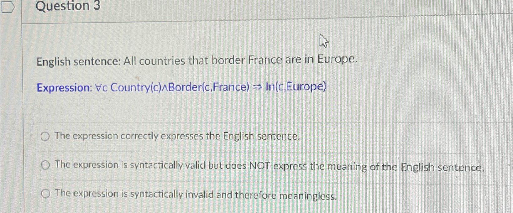 Solved Question 3English sentence: All countries that border | Chegg.com