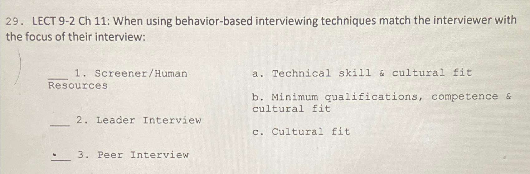 Solved LECT 9-2 ﻿Ch 11: When using behavior-based | Chegg.com