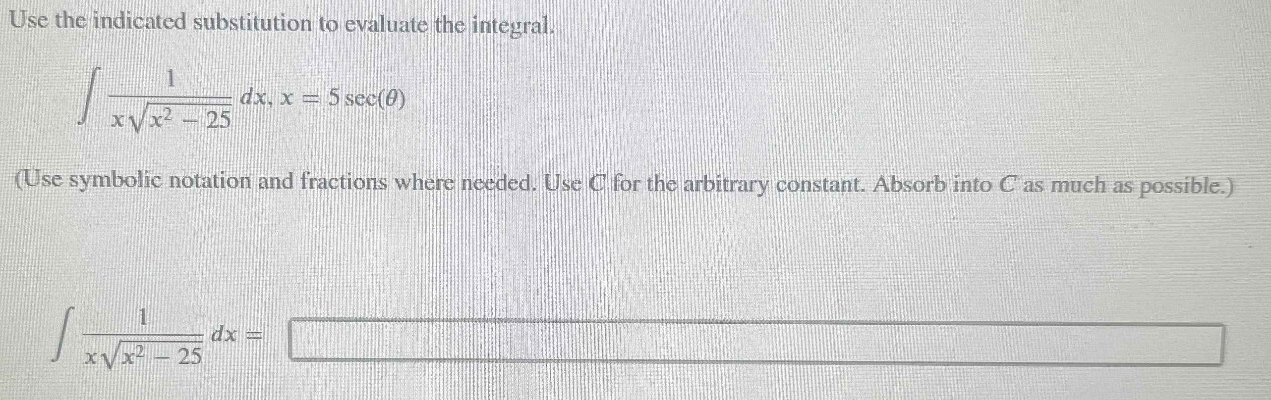 Solved Use the indicated substitution to evaluate the | Chegg.com