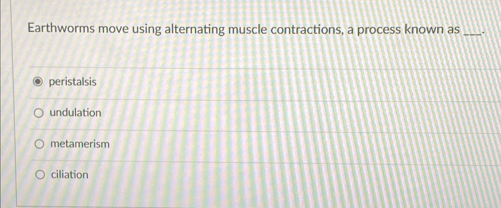 Solved Earthworms move using alternating muscle | Chegg.com