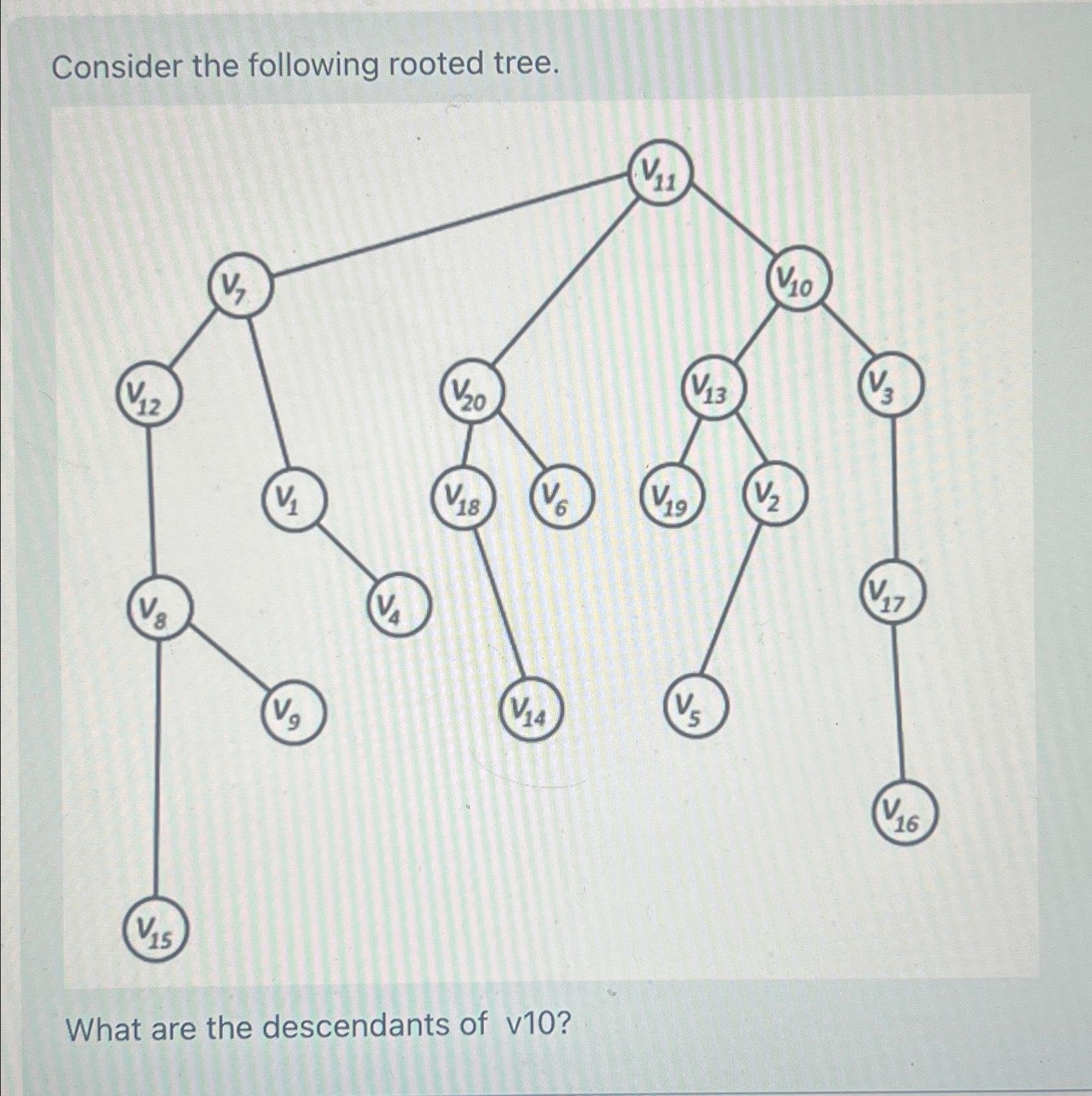 Solved Consider the following rooted tree.What are the | Chegg.com