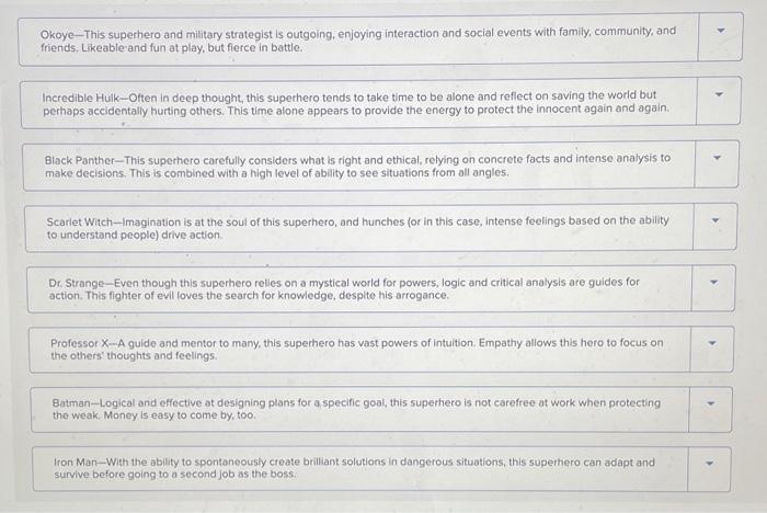 Solved This activity is important because personality is one | Chegg.com