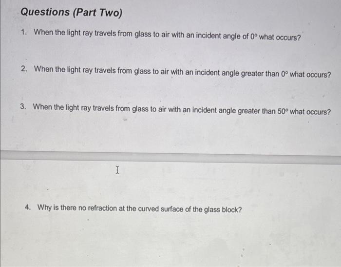 Solved (Part Two): Glass Into AirQuestions (Part Two) 1. | Chegg.com