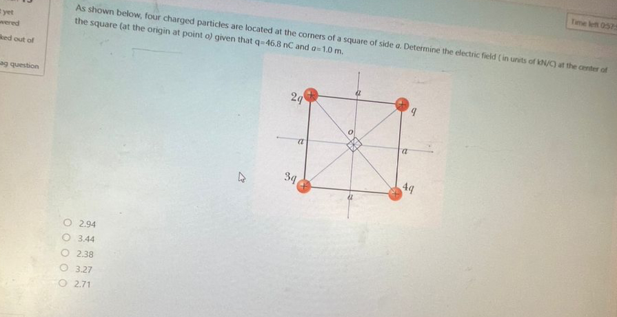Solved As shown below, four charged particles are located at | Chegg.com