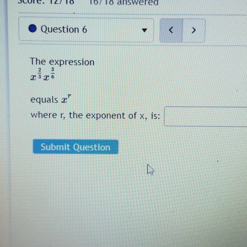 Solved 107 8 answered Question 6 The expression 2 2 3 7 | Chegg.com