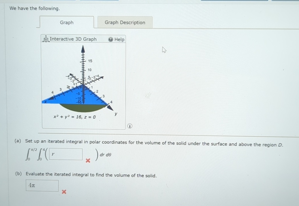 Solved We have the following. q,(a) ﻿Set up an iterated | Chegg.com