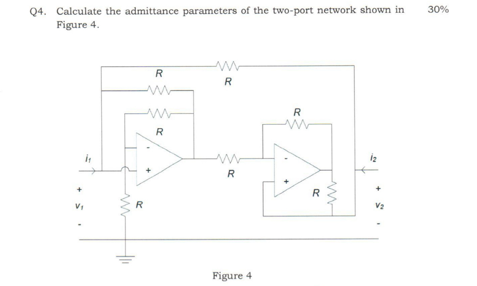 Solved Q4. ﻿Calculate the admittance parameters of the | Chegg.com