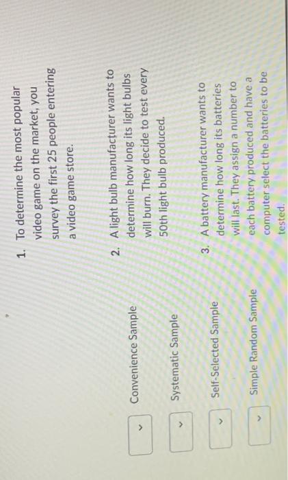 Solved Identify the type of sampling method used in each | Chegg.com