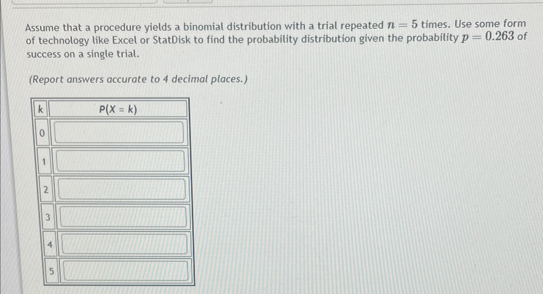 Solved Assume that a procedure yields a binomial | Chegg.com