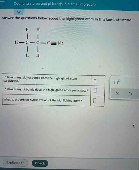 Solved Counting sigma and pi bonds in a small molecule | Chegg.com