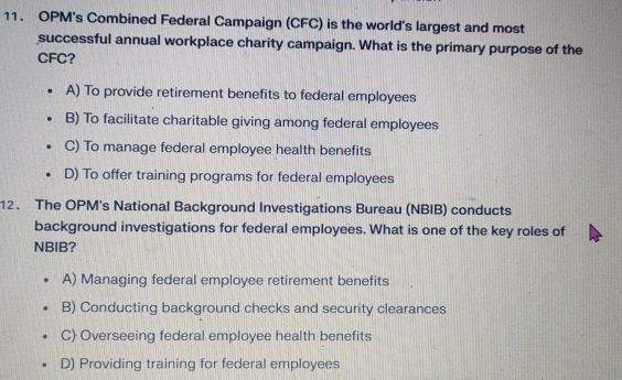 Solved OPM's Combined Federal Campaign (CFC) ﻿is the world's | Chegg.com