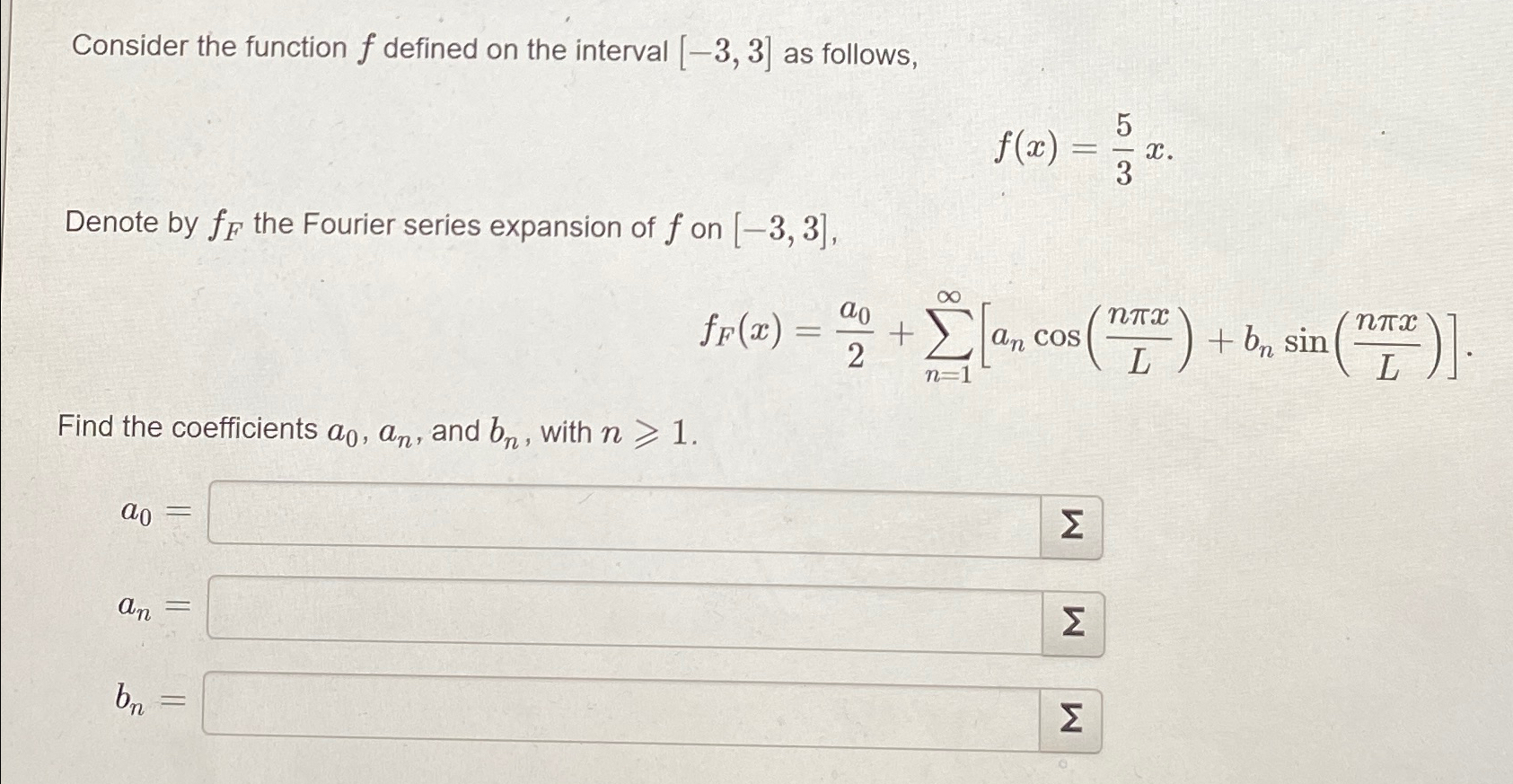 Solved Consider the function f ﻿defined on the interval -3,3 | Chegg.com