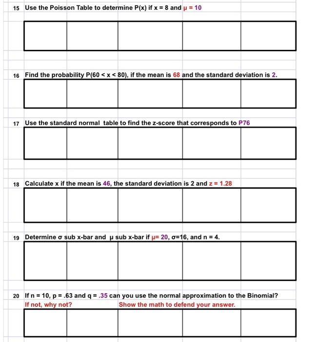 Solved 15 Use the Poisson Table to determine P(x) if x = 8 | Chegg.com