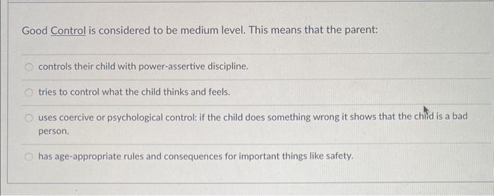 Solved Good Control is considered to be medium level. This | Chegg.com